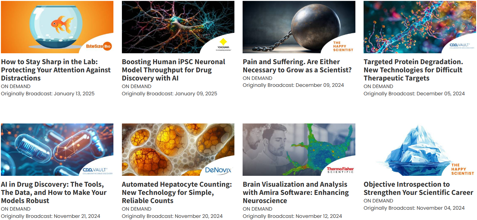 Life Science Webinars - Bitesize Bio Marketing